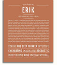 Erik Personalized Name Meaning Art Prints – Name Stories