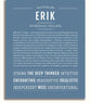 Erik Personalized Name Meaning Art Prints – Name Stories