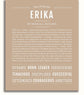 Erika Personalized Name Meaning Art Prints – Name Stories