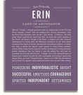 Erin (female) | Name Art Print – Name Stories