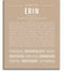 Erin (female) | Name Art Print – Name Stories