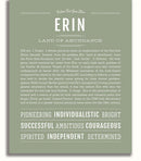 Erin (female) | Name Art Print – Name Stories