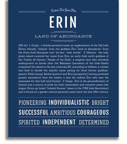 Erin (female) | Name Art Print – Name Stories