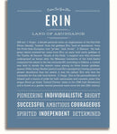 Erin (female) | Name Art Print – Name Stories