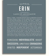 Erin (male) | Name Art Print – Name Stories