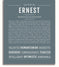 Ernest | Name Art Print - Personalized Custom Gifts – Name Stories