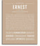 Ernest | Name Art Print - Personalized Custom Gifts – Name Stories