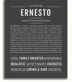 Ernesto Personalized Name Meaning Art Prints – Name Stories