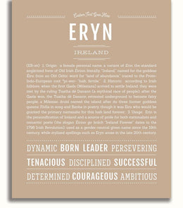 Eryn | Name Art Print – Name Stories