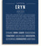 Eryn Personalized Name Meaning Art Prints – Name Stories