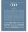 Eryn Personalized Name Meaning Art Prints – Name Stories
