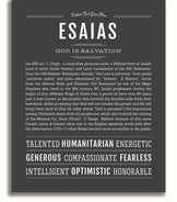 Esaias Personalized Name Meaning Art Prints – Name Stories