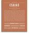 Esaias Personalized Name Meaning Art Prints – Name Stories