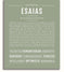 Esaias Personalized Name Meaning Art Prints – Name Stories