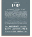 Esme Personalized Name Meaning Art Prints – Name Stories