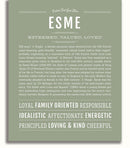 Esme | Name Art Print – Name Stories