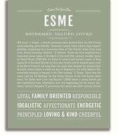Esme | Name Art Print – Name Stories