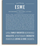 Esme Personalized Name Meaning Art Prints – Name Stories