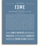 Esme Personalized Name Meaning Art Prints – Name Stories
