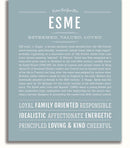 Esme Personalized Name Meaning Art Prints – Name Stories
