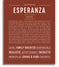 Esperanza Personalized Name Meaning Art Prints – Name Stories