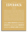 Esperanza Personalized Name Meaning Art Prints – Name Stories