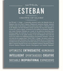 Esteban | Name Art Print – Name Stories