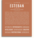 Esteban | Name Art Print – Name Stories
