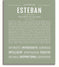 Esteban | Name Art Print – Name Stories