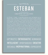 Esteban Personalized Name Meaning Art Prints – Name Stories