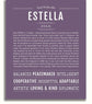 Estella Personalized Name Meaning Art Prints – Name Stories