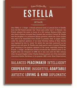 Estella | Name Art Print – Name Stories
