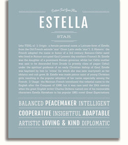 Estella | Name Art Print – Name Stories