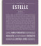 Estelle Personalized Name Meaning Art Prints – Name Stories