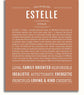 Estelle | Name Art Print – Name Stories