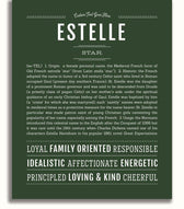 Estelle | Name Art Print – Name Stories