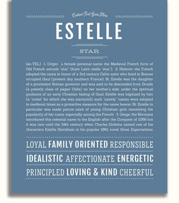 Estelle | Name Art Print – Name Stories
