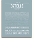 Estelle | Name Art Print – Name Stories