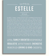 Estelle | Name Art Print – Name Stories
