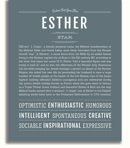 Esther | Name Art Print – Name Stories