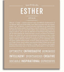 Esther | Name Art Print – Name Stories