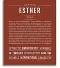 Esther Personalized Name Meaning Art Prints – Name Stories