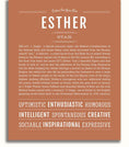Esther Personalized Name Meaning Art Prints – Name Stories
