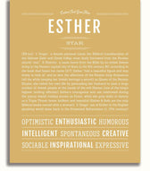 Esther | Name Art Print – Name Stories