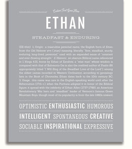 Ethan | Name Art Print – Name Stories