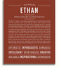 Ethan Personalized Name Meaning Art Prints – Name Stories