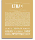 Ethan Personalized Name Meaning Art Prints – Name Stories