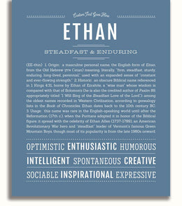 Ethan | Name Art Print – Name Stories