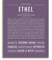 Ethel | Name Art Print – Name Stories