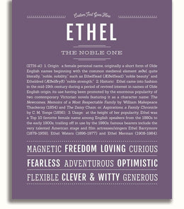Ethel | Name Art Print – Name Stories